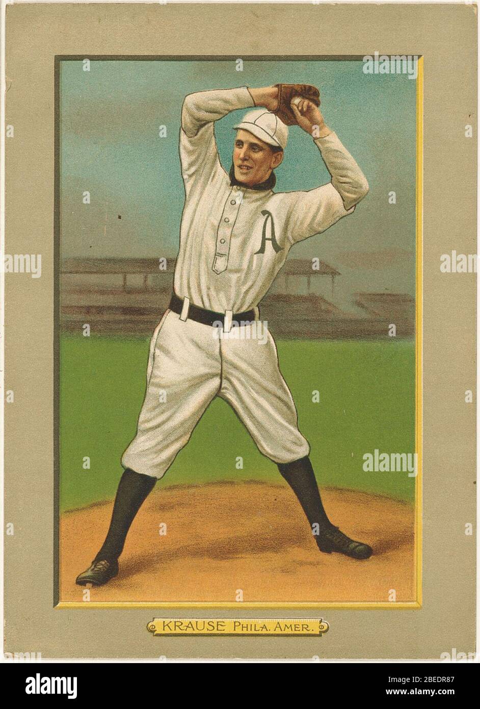 Harry Krause, Philadelphia Athletics, baseball card portrait Stock Photo - Alamy