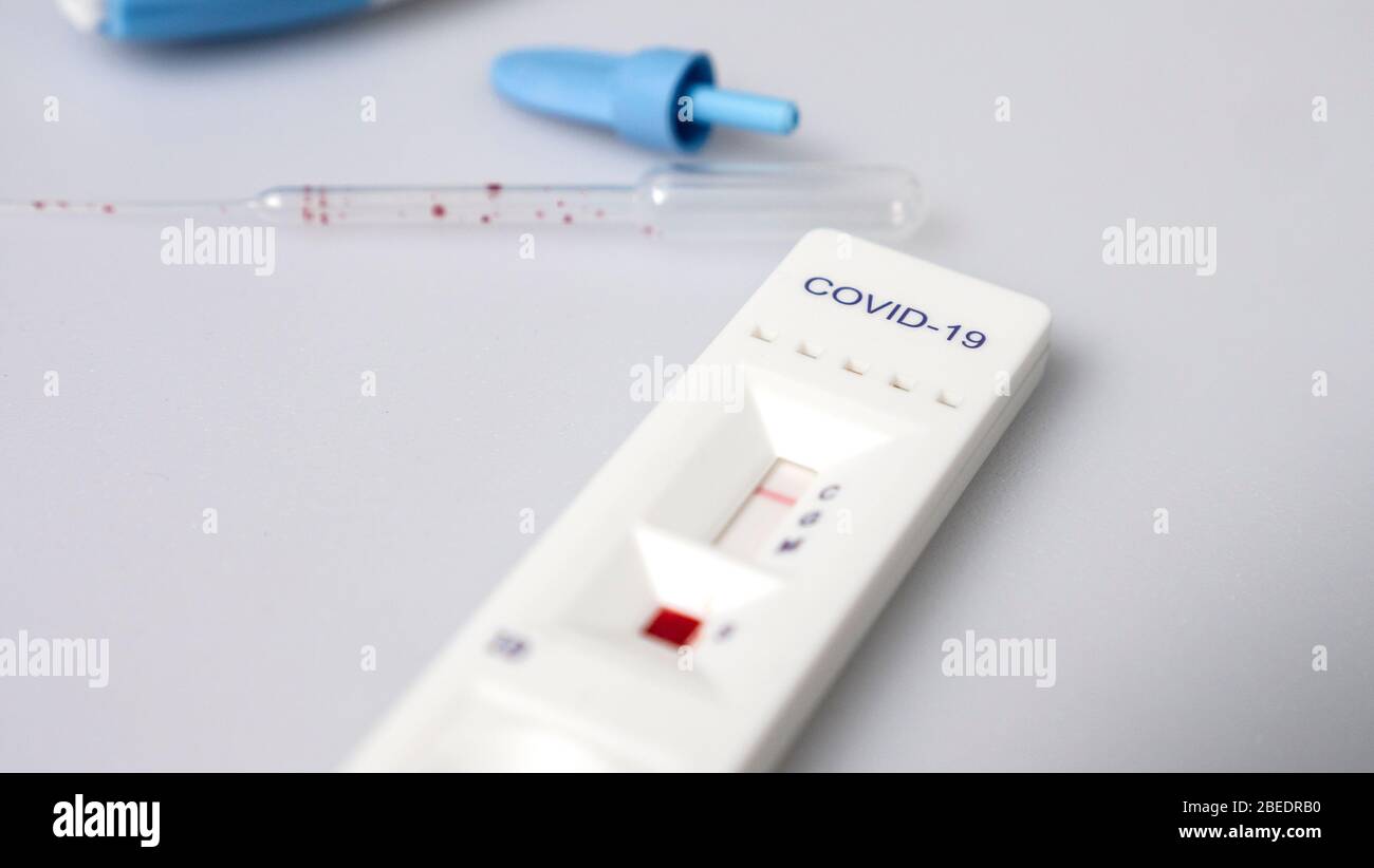 Covid-19 rapid antibodies test kit IgM IgG Stock Photo - Alamy