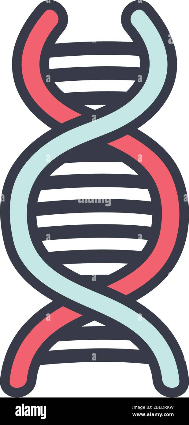 DNA icon over white background, flat style, vector illustration Stock ...