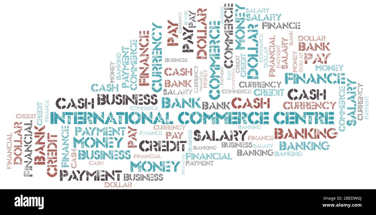 International Commerce Centre typography vector word cloud. Wordcloud ...