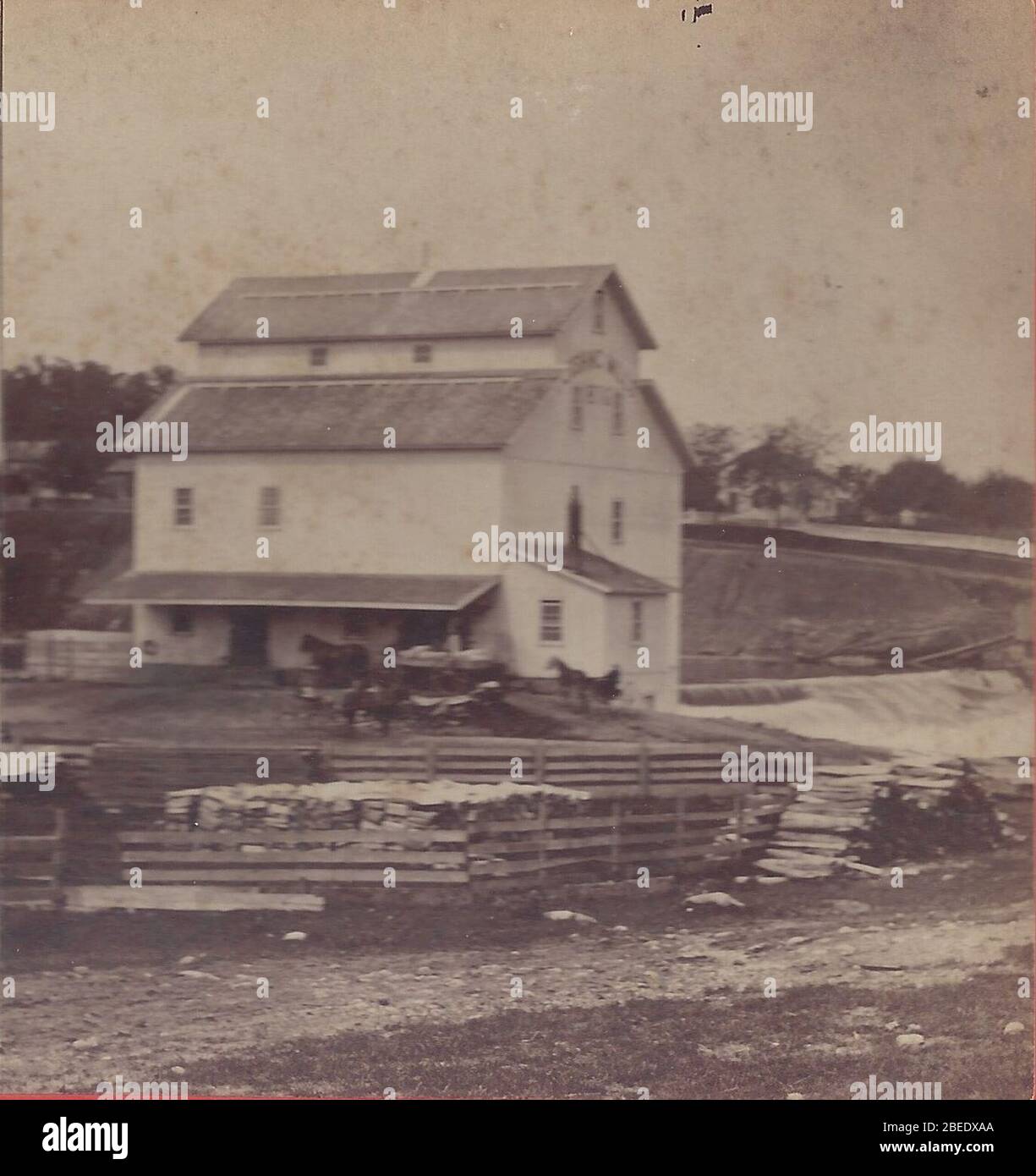 Hart Bros Mill - Rebuilt 1876 Stock Photo - Alamy