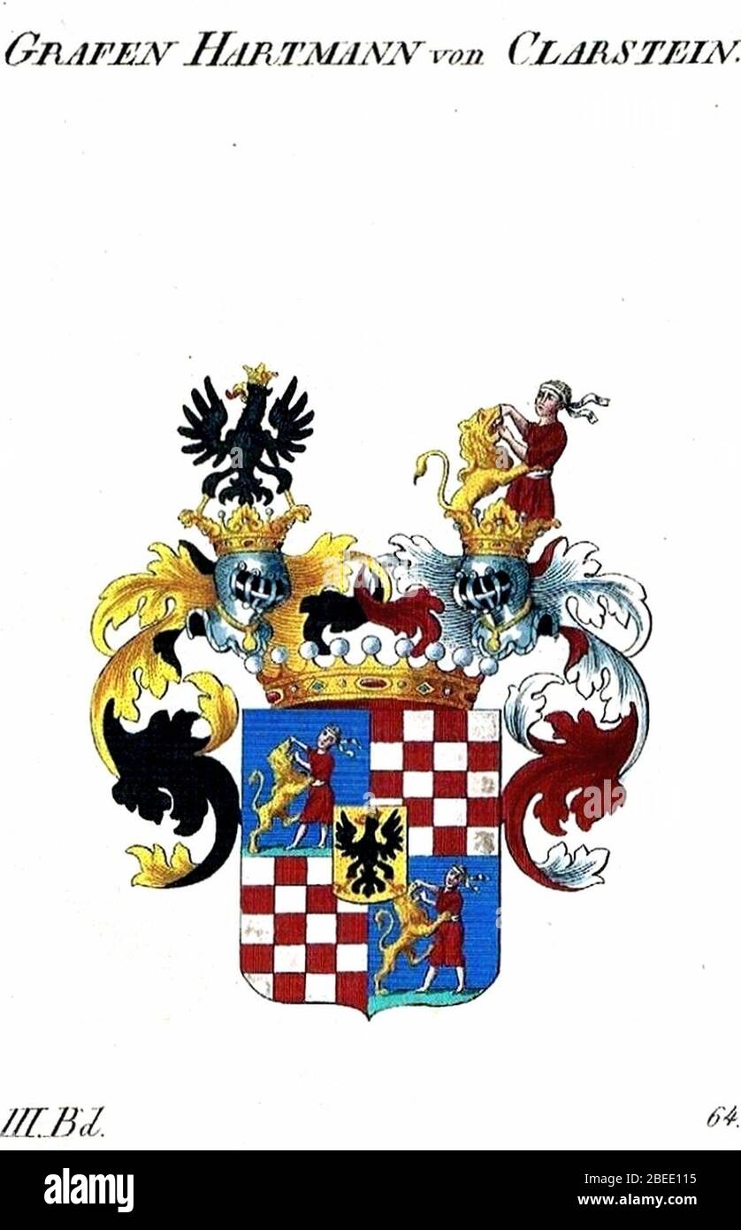 Hartmann von Clarstein-Grafen-Wappen Stock Photo - Alamy