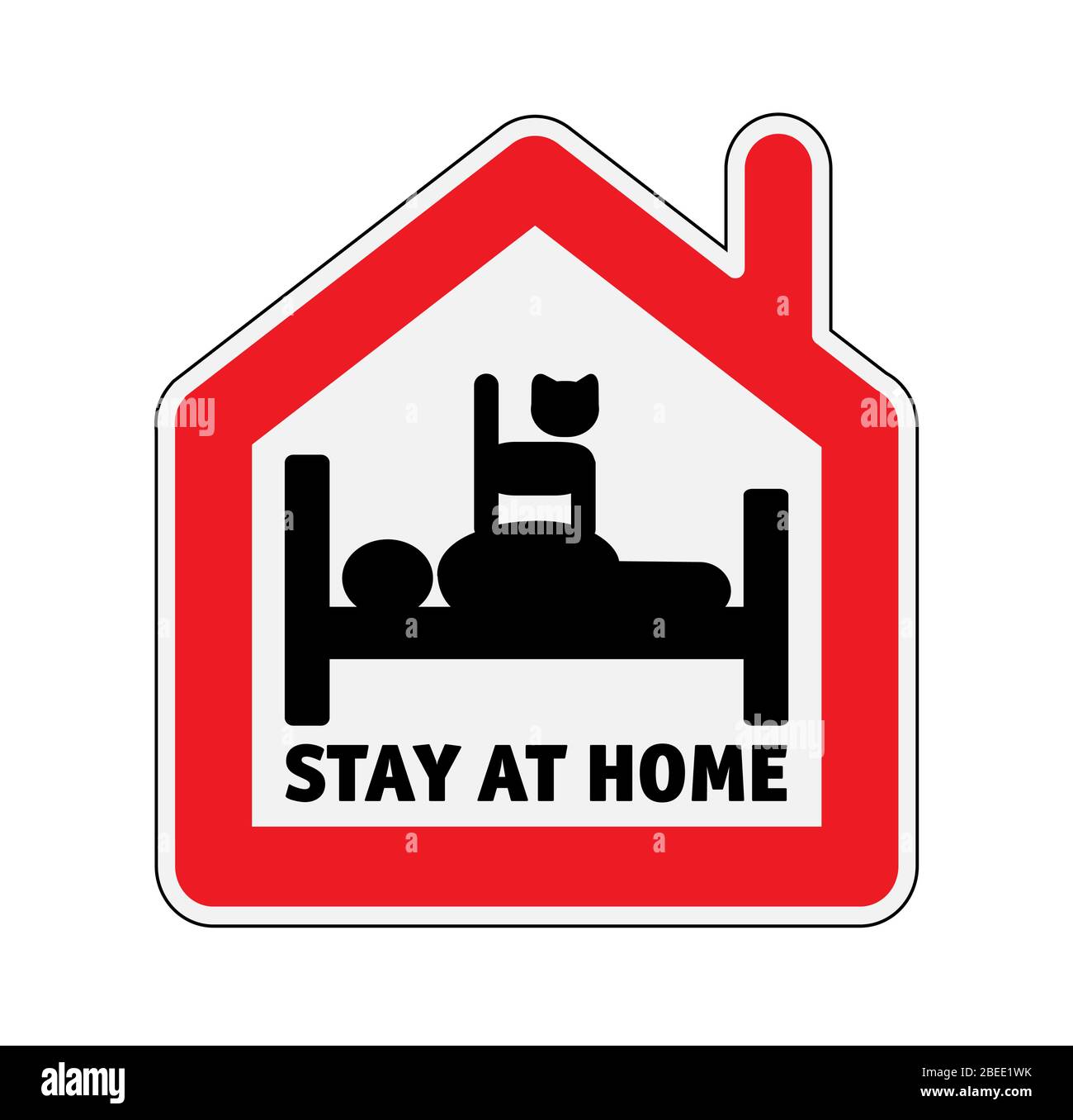 Cat home in white Stock Vector Images - Alamy