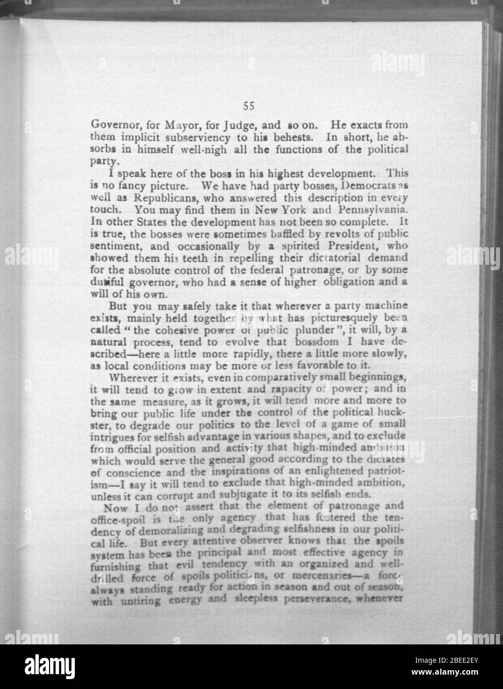 Harvard Address on Civil Service Reform p55 Stock Photo - Alamy