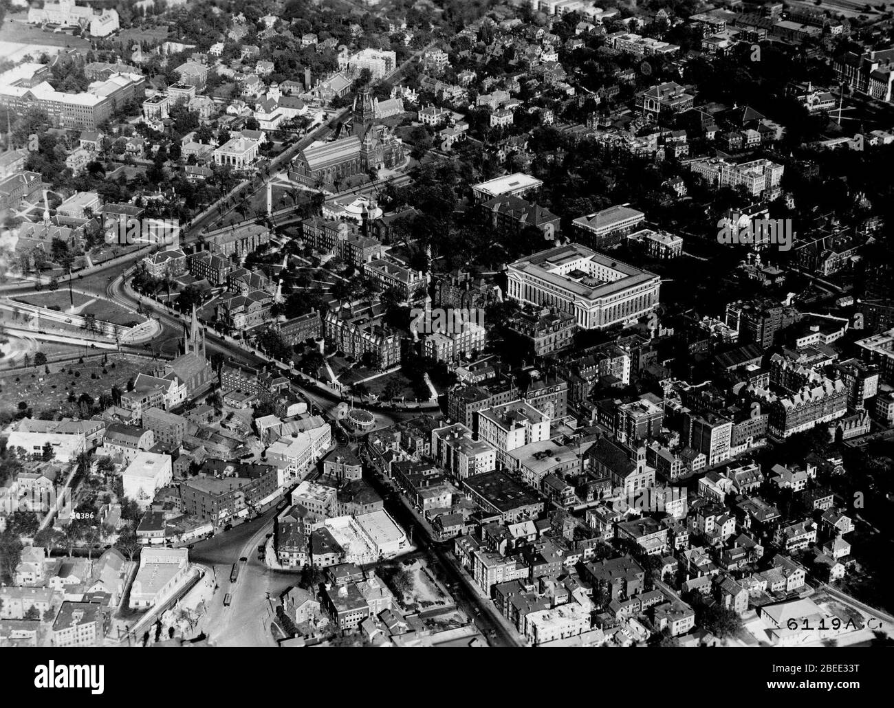 Harvard Square aerial 1921 Stock Photo - Alamy