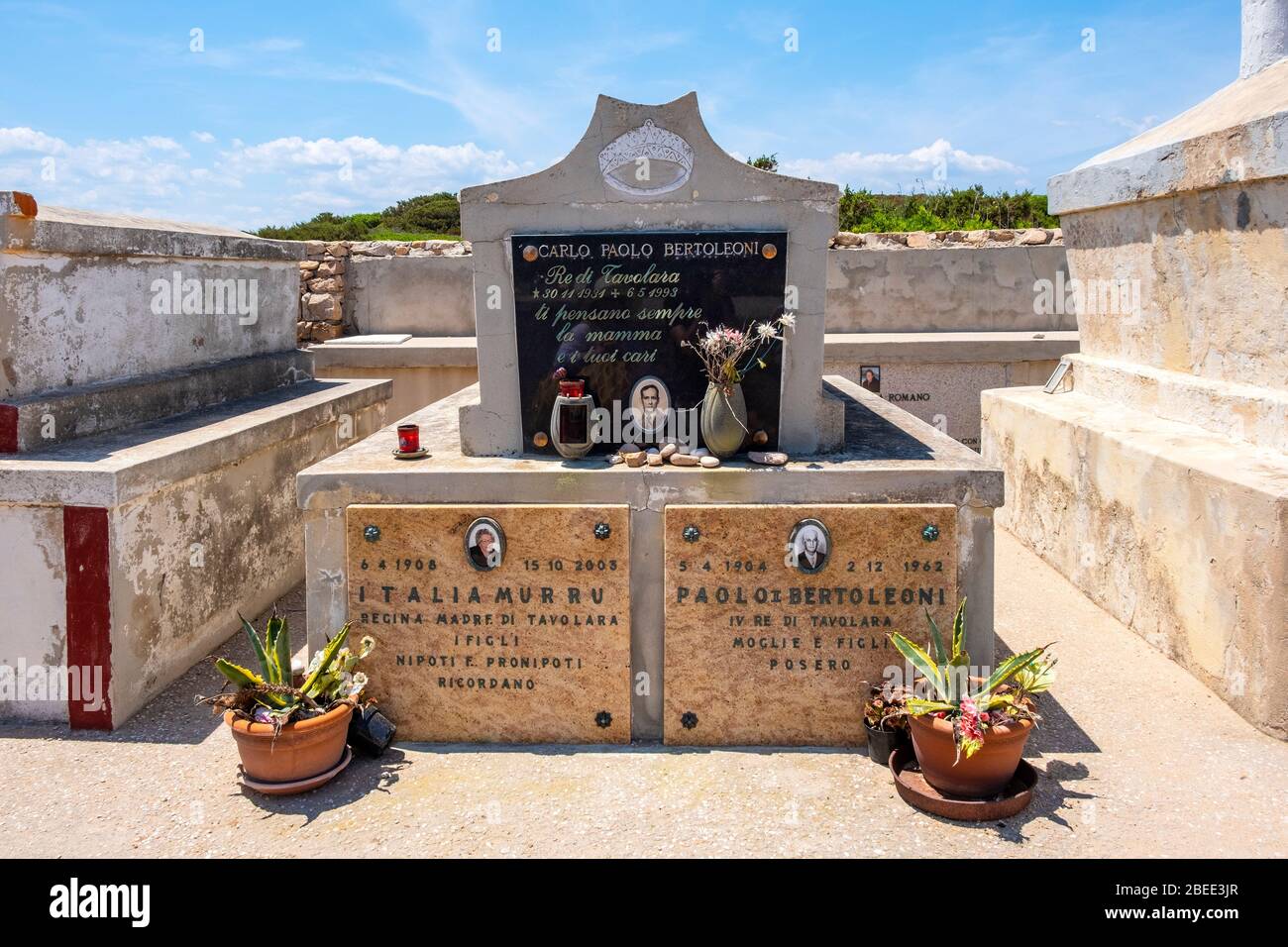 Tavolara, Sardinia / Italy - 2019/07/18: Historic cemetery of the ...
