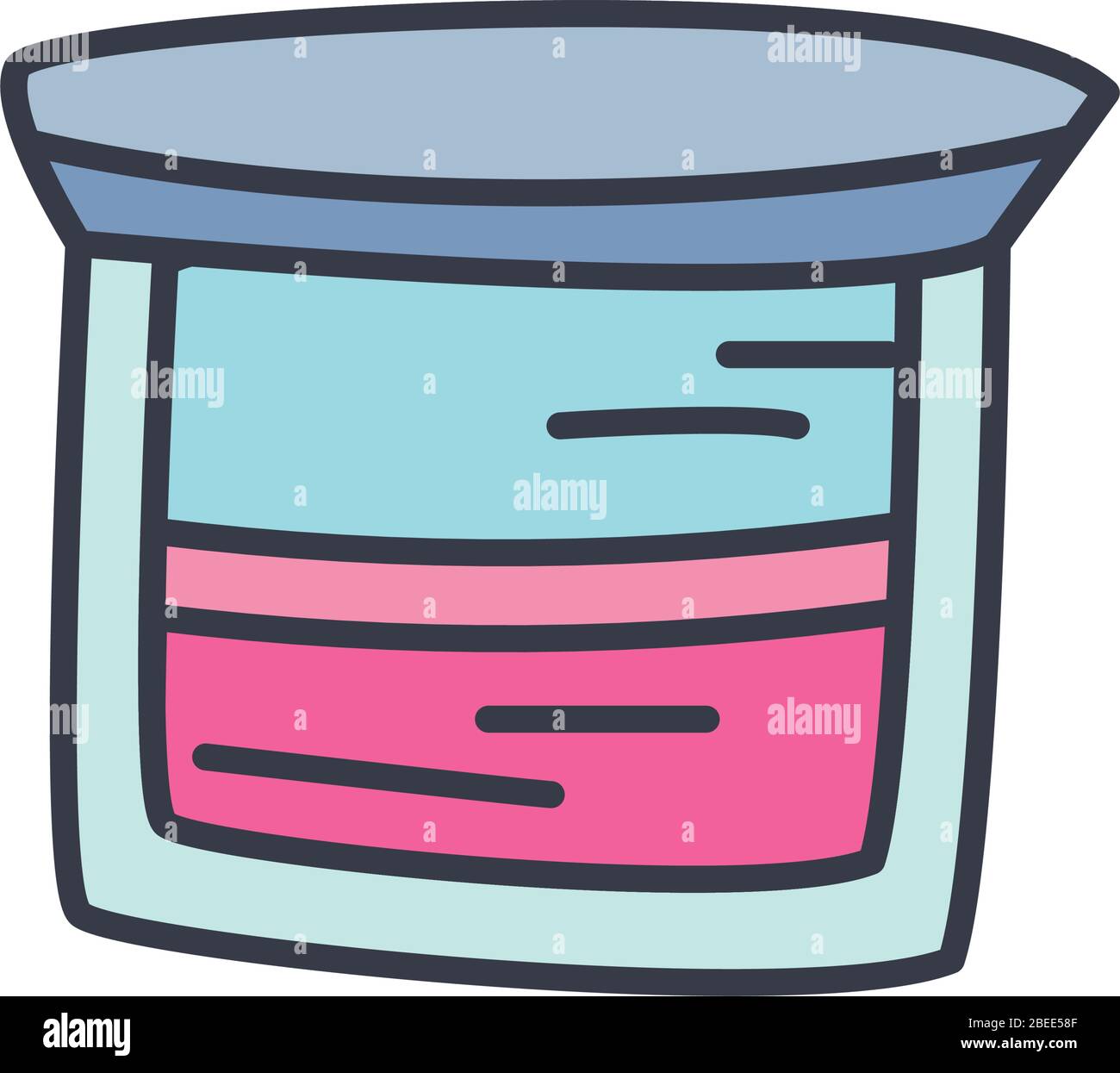 test bottle icon over white background, flat style, vector illustration ...