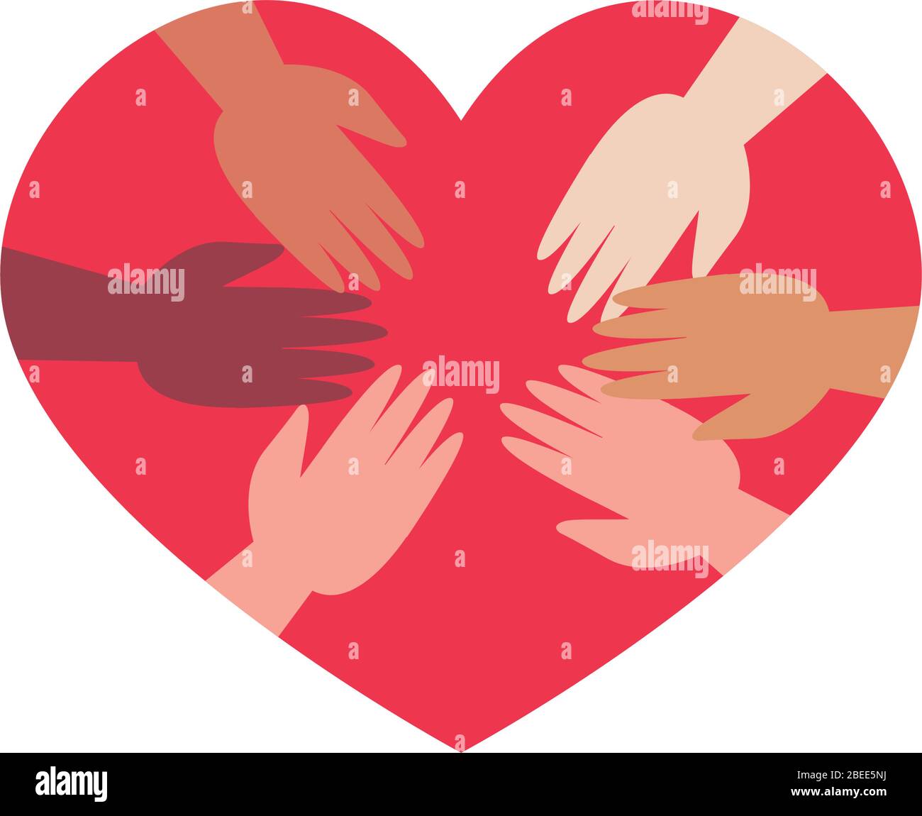 charity donations concept,heart with solidarity hands icon over white ...