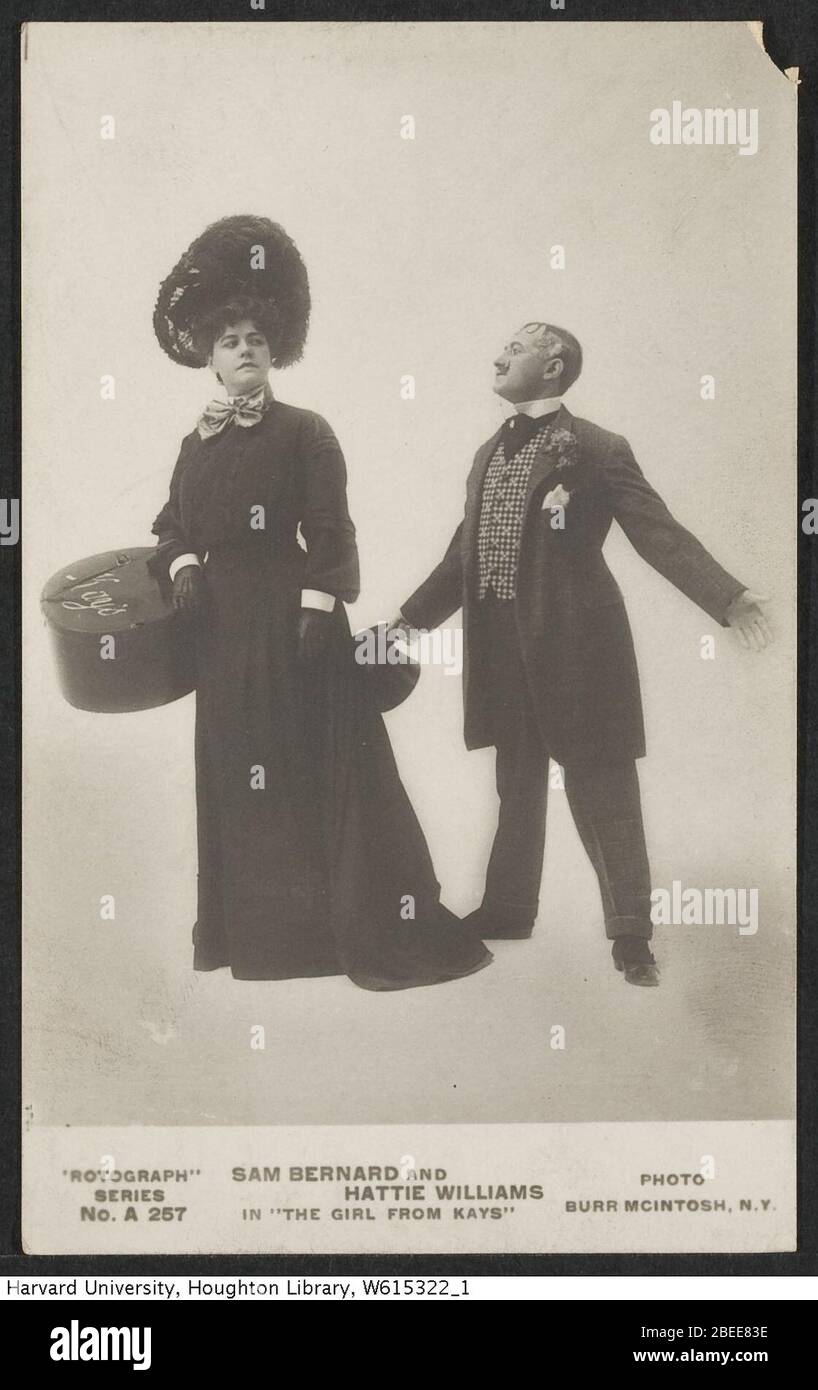 Sam Bernard and Hattie Williams Stock Photo - Alamy
