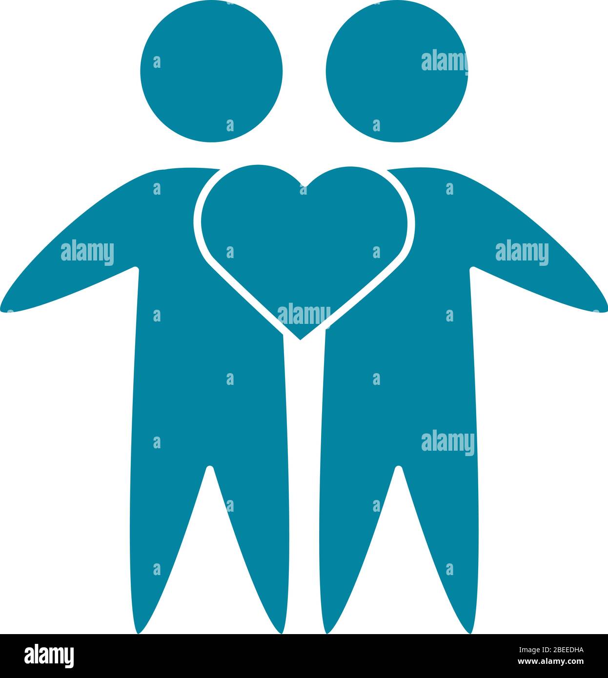 happy friendship day celebration united people heart giving love vector ...