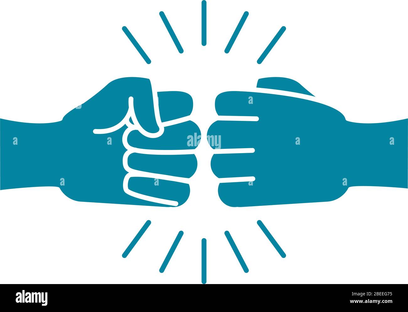 happy friendship day celebration two fists together vector illustration ...