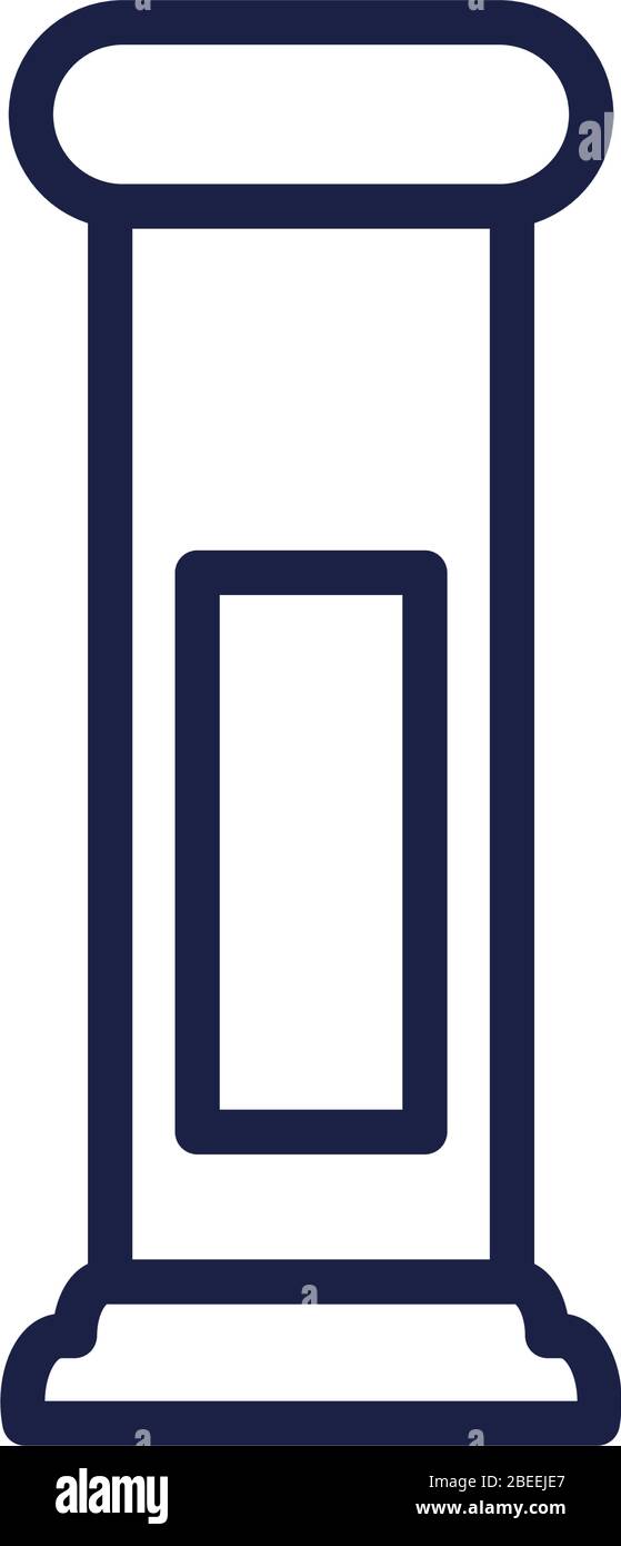 flask bottle icon over white background, line style, vector ...