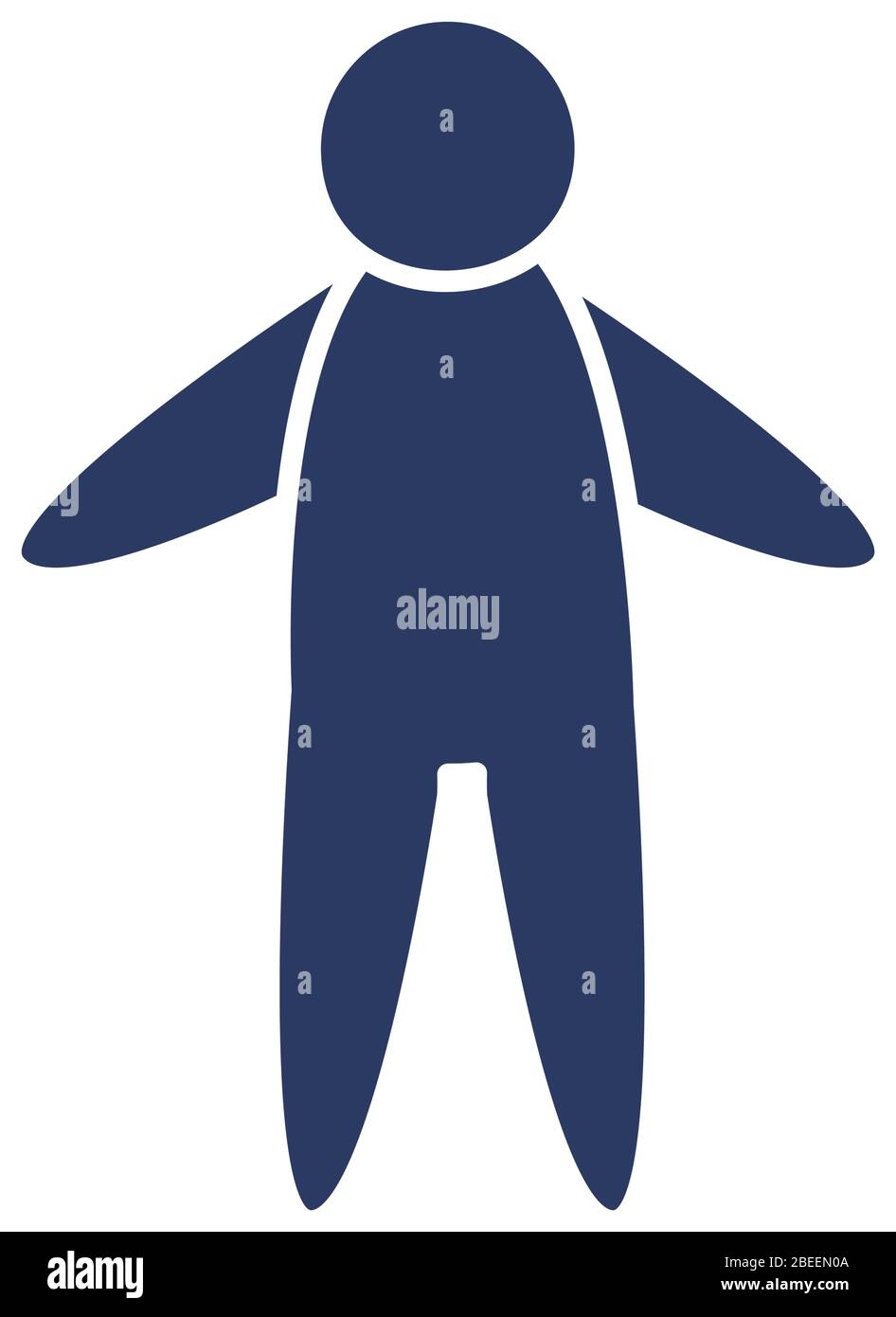 pictogram person stand icon over white background, line style, vector ...