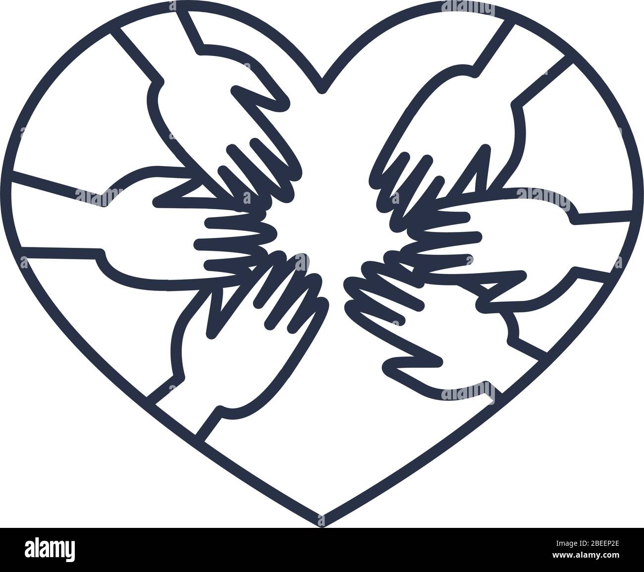 charity donations concept,heart with solidarity hands icon over white ...