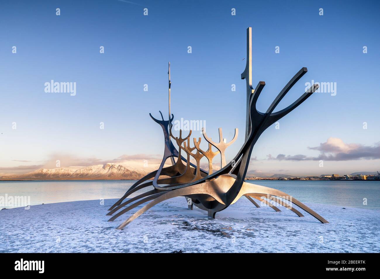 Caption/Description: Reykjavik, Iceland. - 17 January 2020: The Sun ...