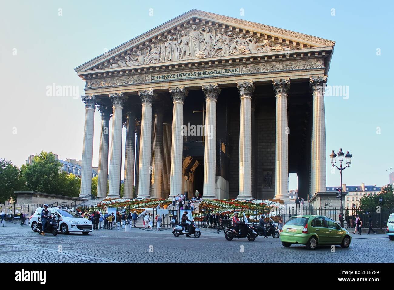 Paris, France - August 26, 2019 : Church La Madeleine, built between ...
