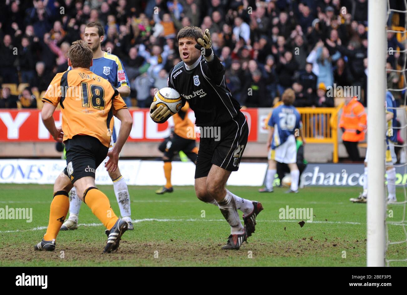 Footballer Dimi Konstantopoulos Wolverhampton Wanderers v Cardiff City ...