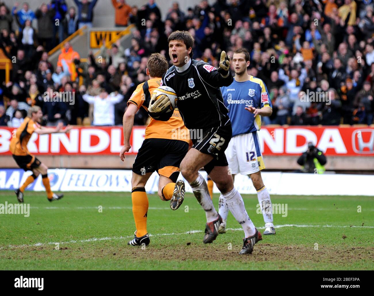Footballer Dimi Konstantopoulos Wolverhampton Wanderers v Cardiff City ...