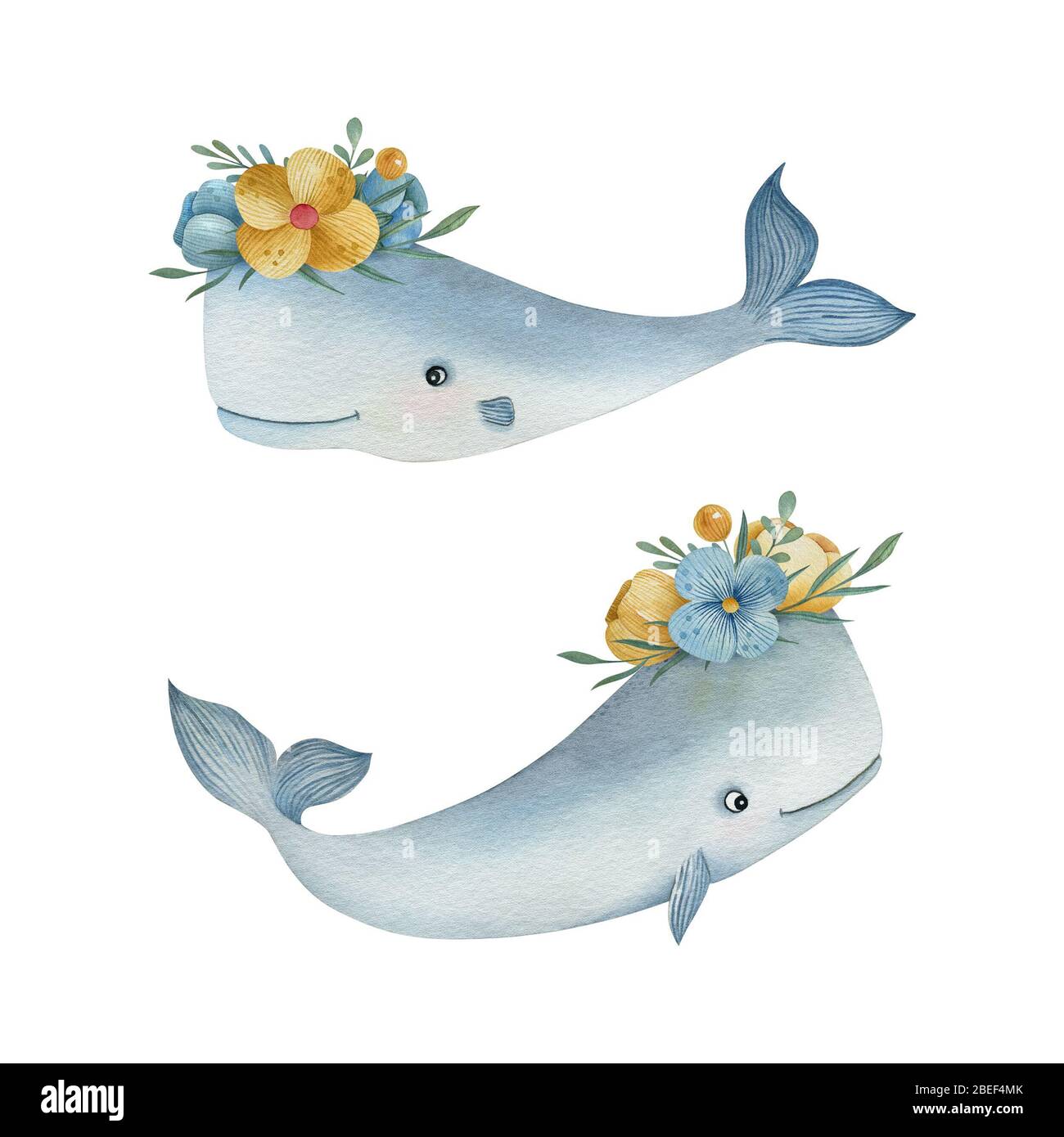Watercolor hand-drawn illustration on the white background. Cartoon ...