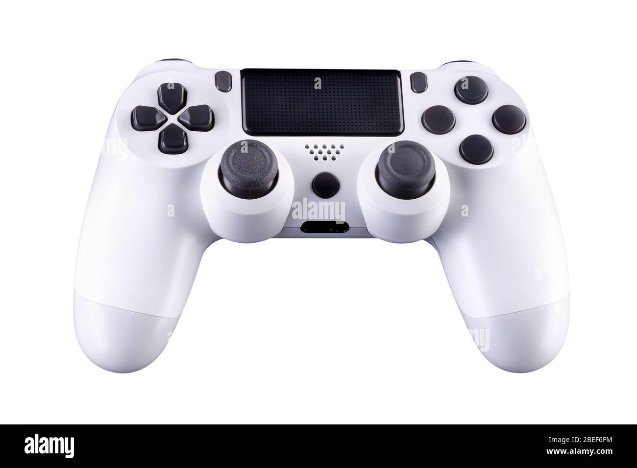 White video game joystick gamepad isolated on a white background Stock ...