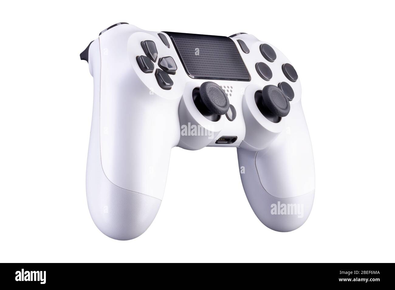 White video game joystick gamepad isolated on a white background Stock ...