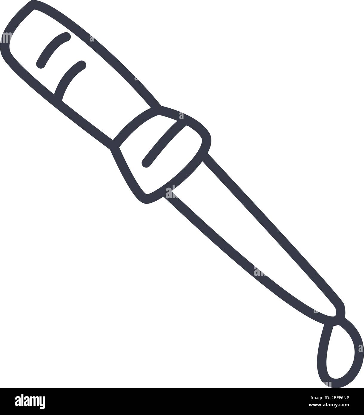 dropper icon over white background, line style, vector illustration ...