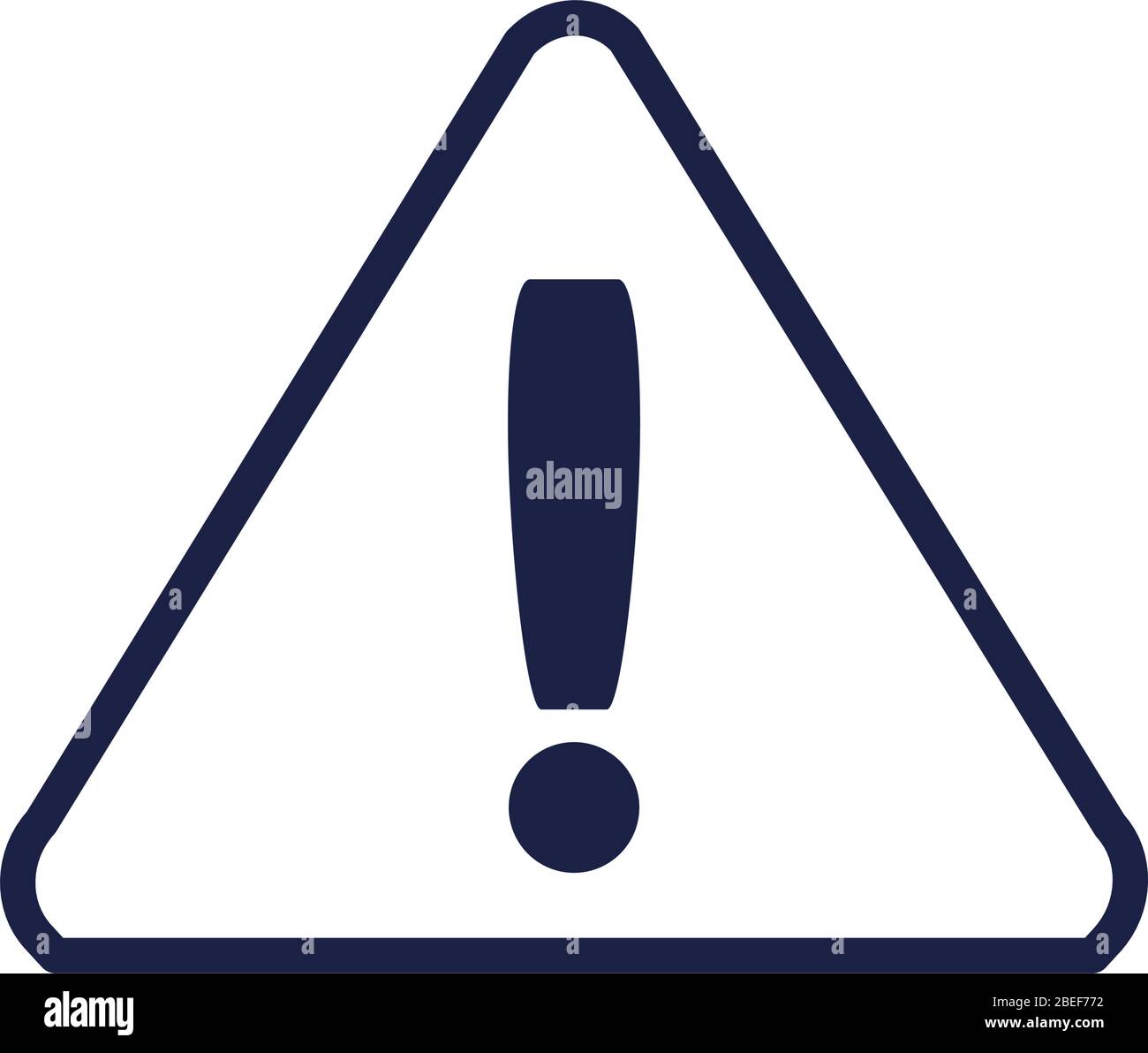 warning sign symbol icon over white background, line style, vector ...