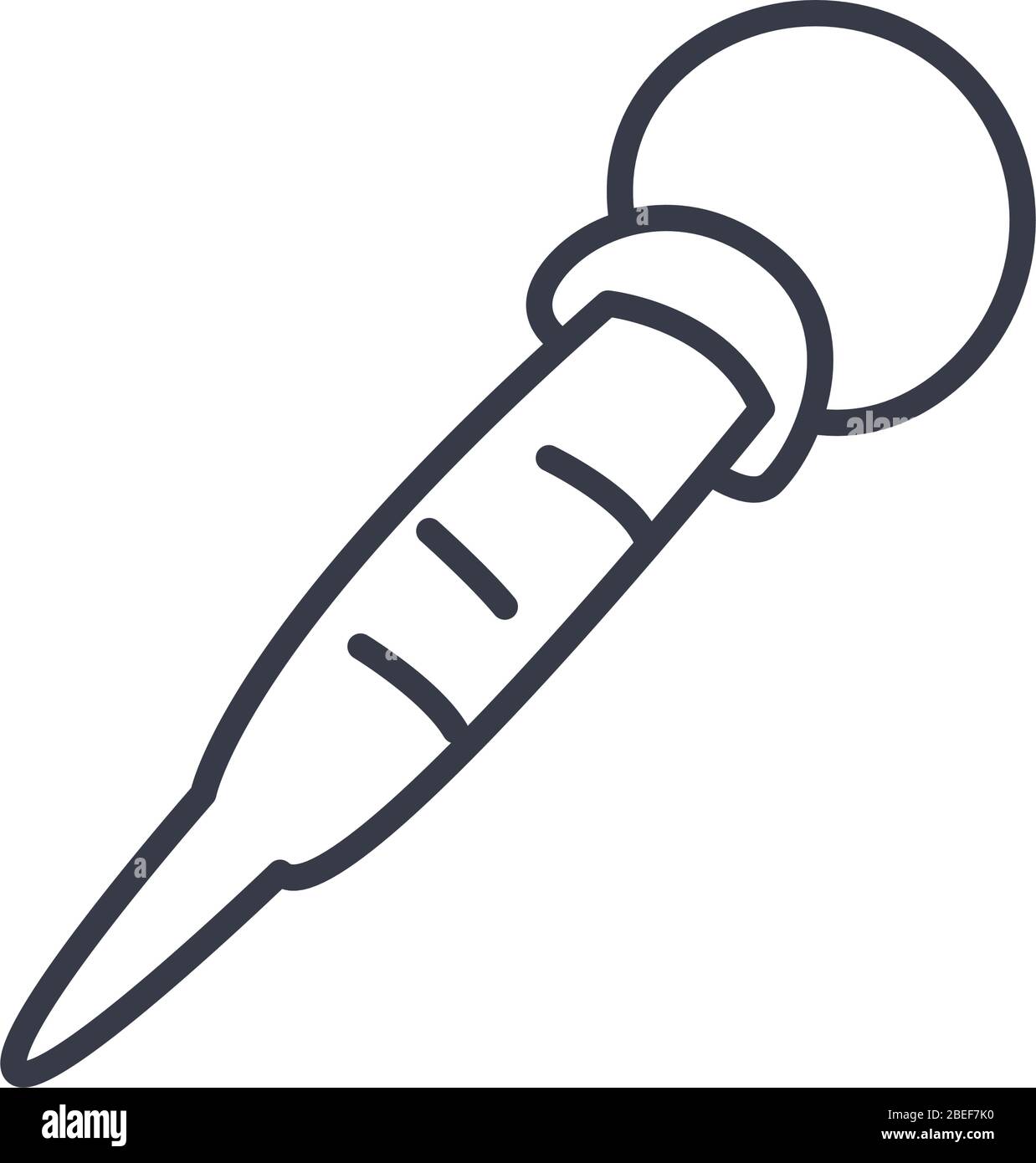 dropper icon over white background, line style, vector illustration ...