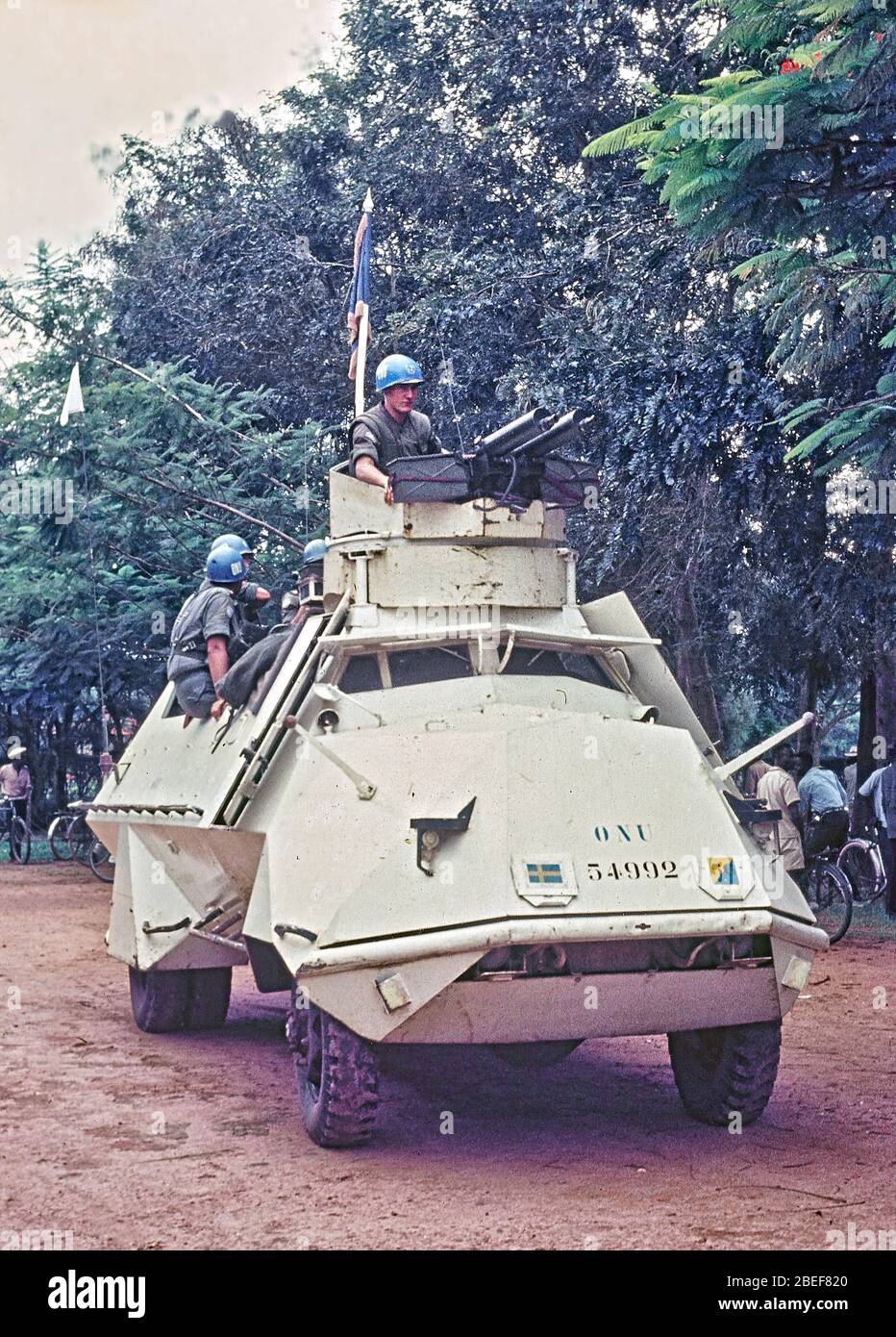Swedish armoured car in Kongo 1962 Stock Photo - Alamy