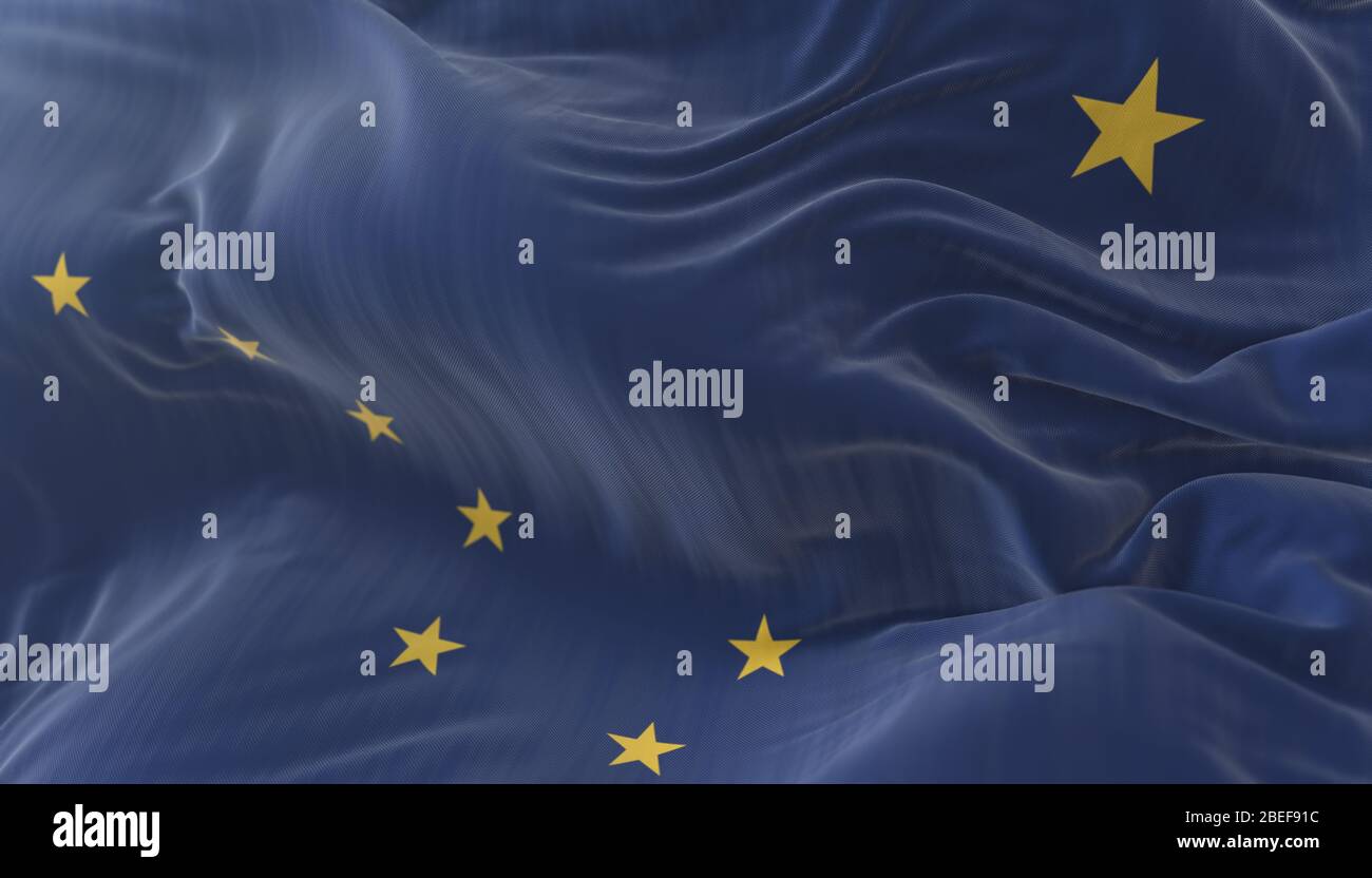 Flag of Alaska state, region of the United States Stock Photo - Alamy