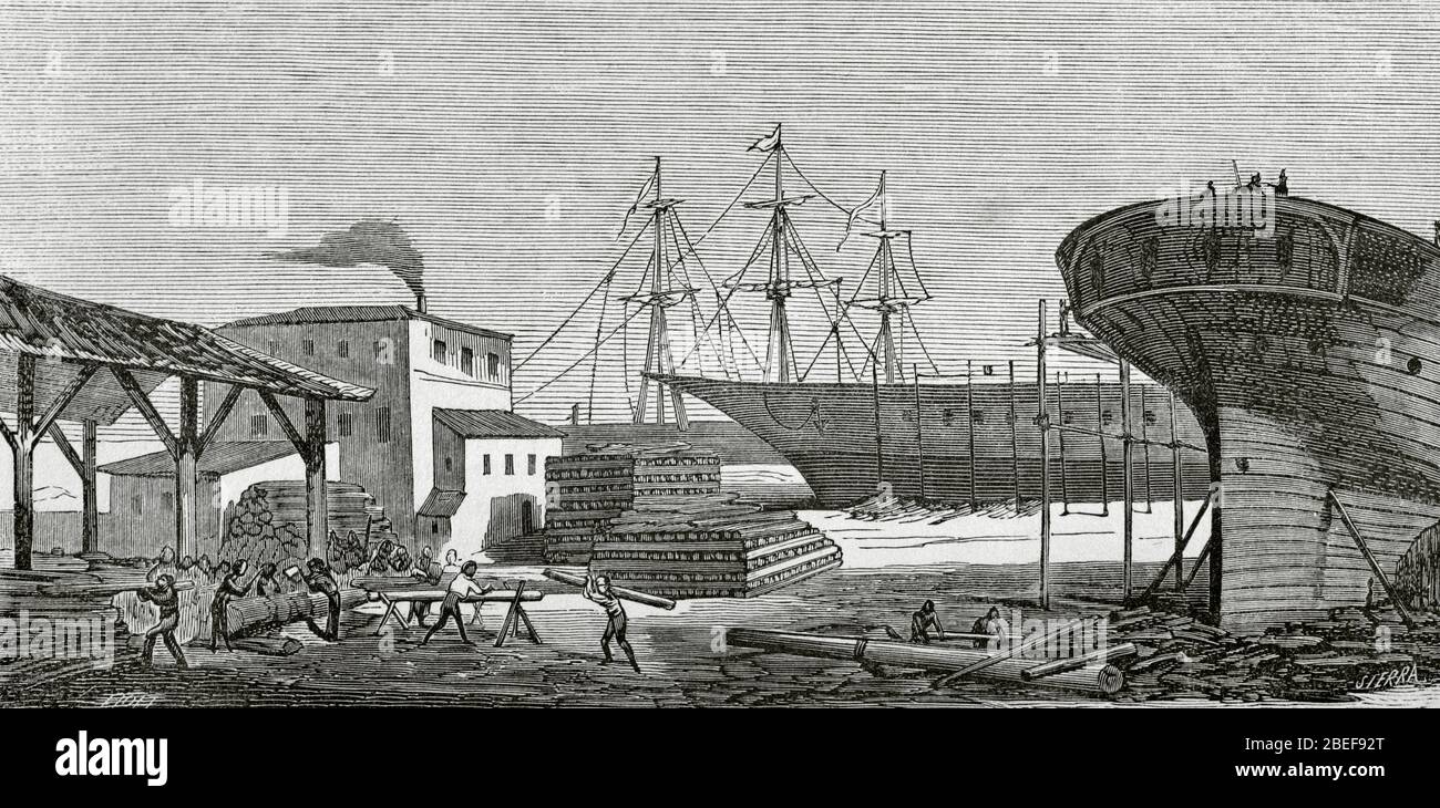 Shipyards 19th century hi-res stock photography and images - Alamy