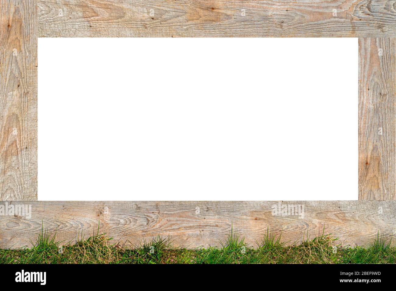 A frame made of real wooden boards with copy space inside Stock Photo ...