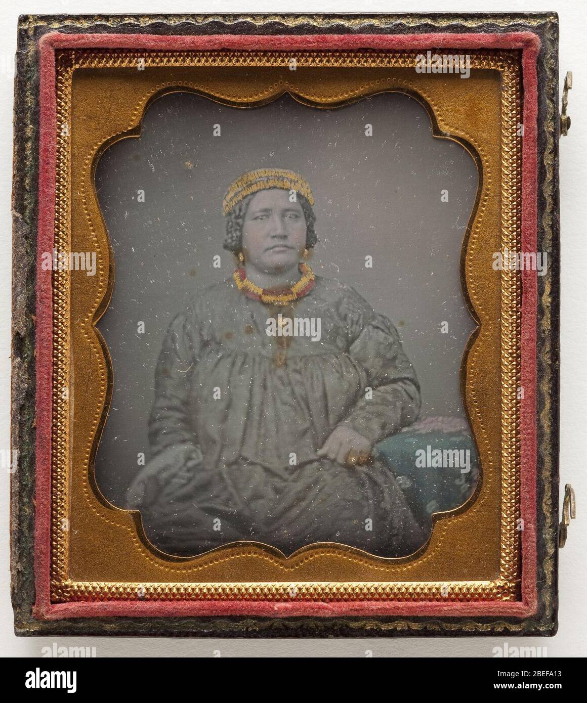 Hawaiian lady, daguerreotype, c. 1855 Stock Photo - Alamy