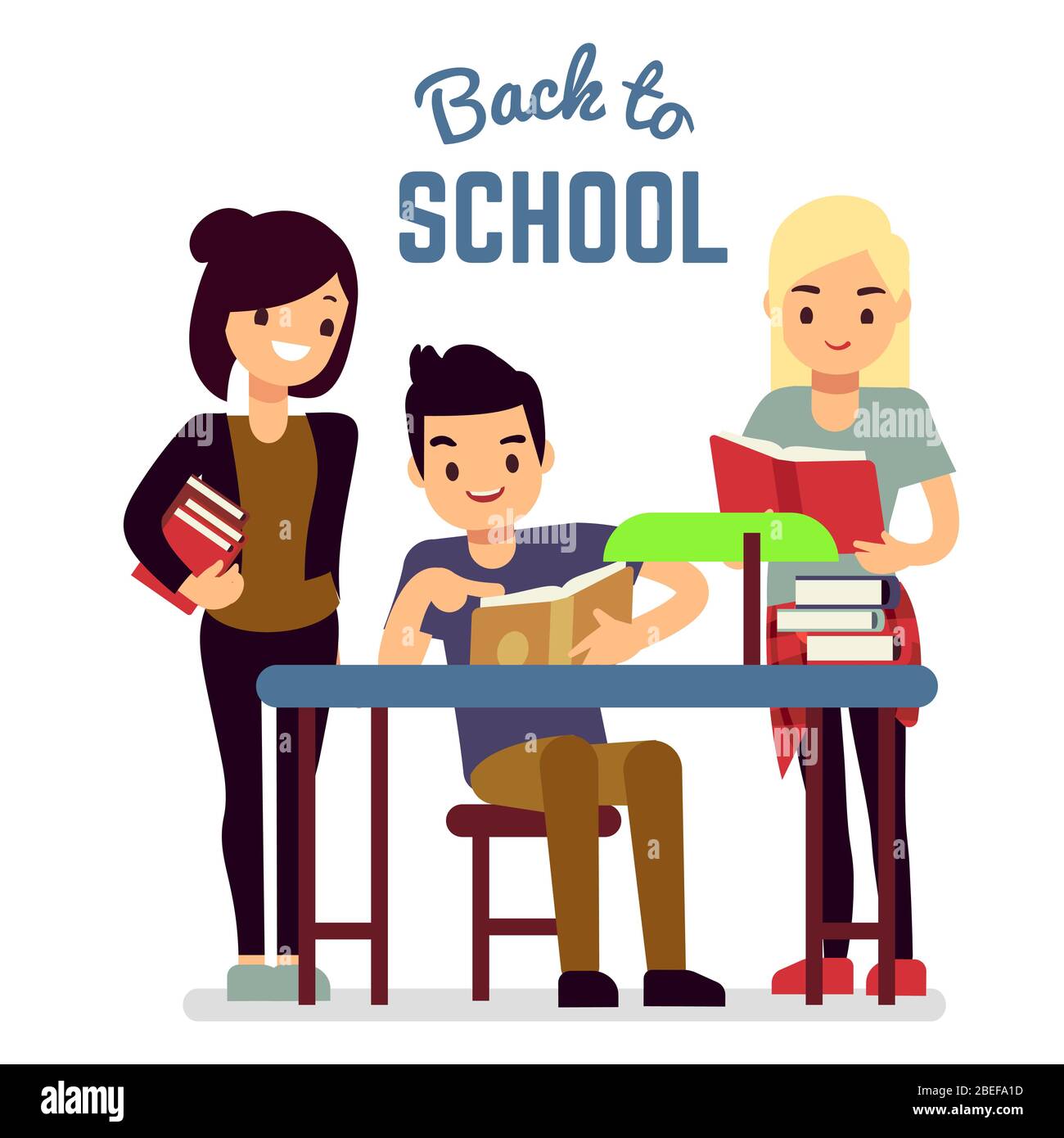 Back school concept infographic hi-res stock photography and images - Alamy