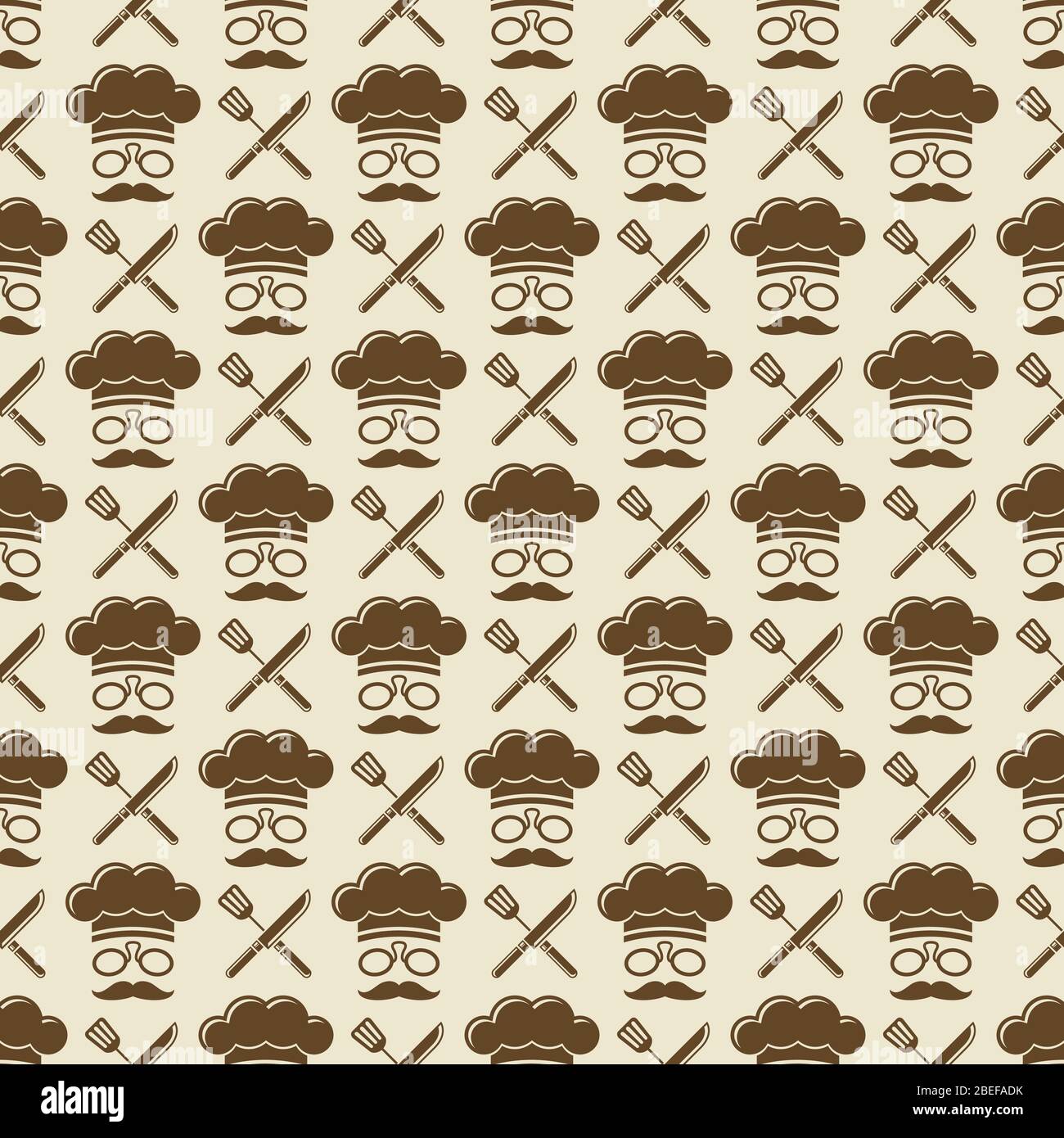 Chef seamless pattern design - kitchen seamless texture background ...