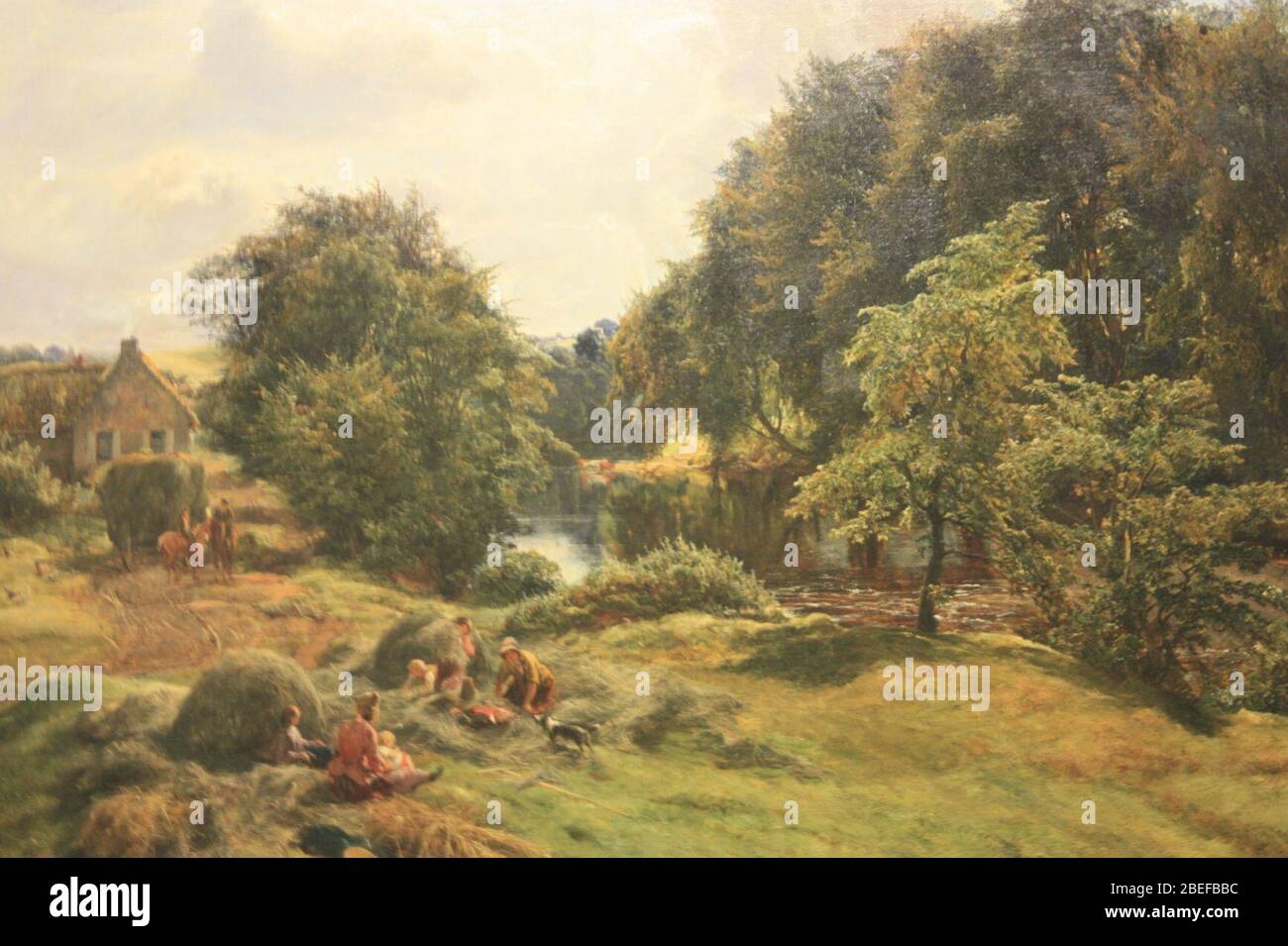 Haymaking on the Avon by Alexander Fraser RSA Stock Photo - Alamy