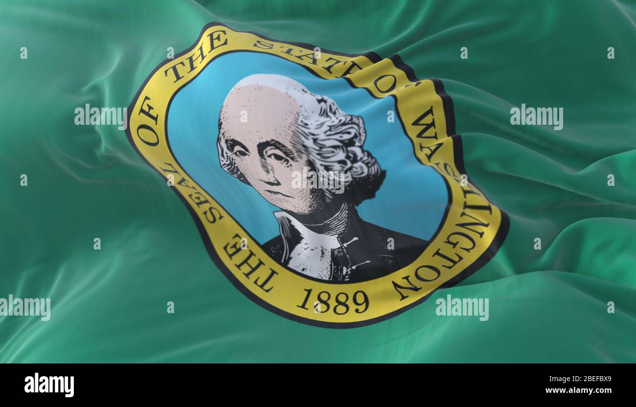 Flag of Washington state, United States of America Stock Photo - Alamy
