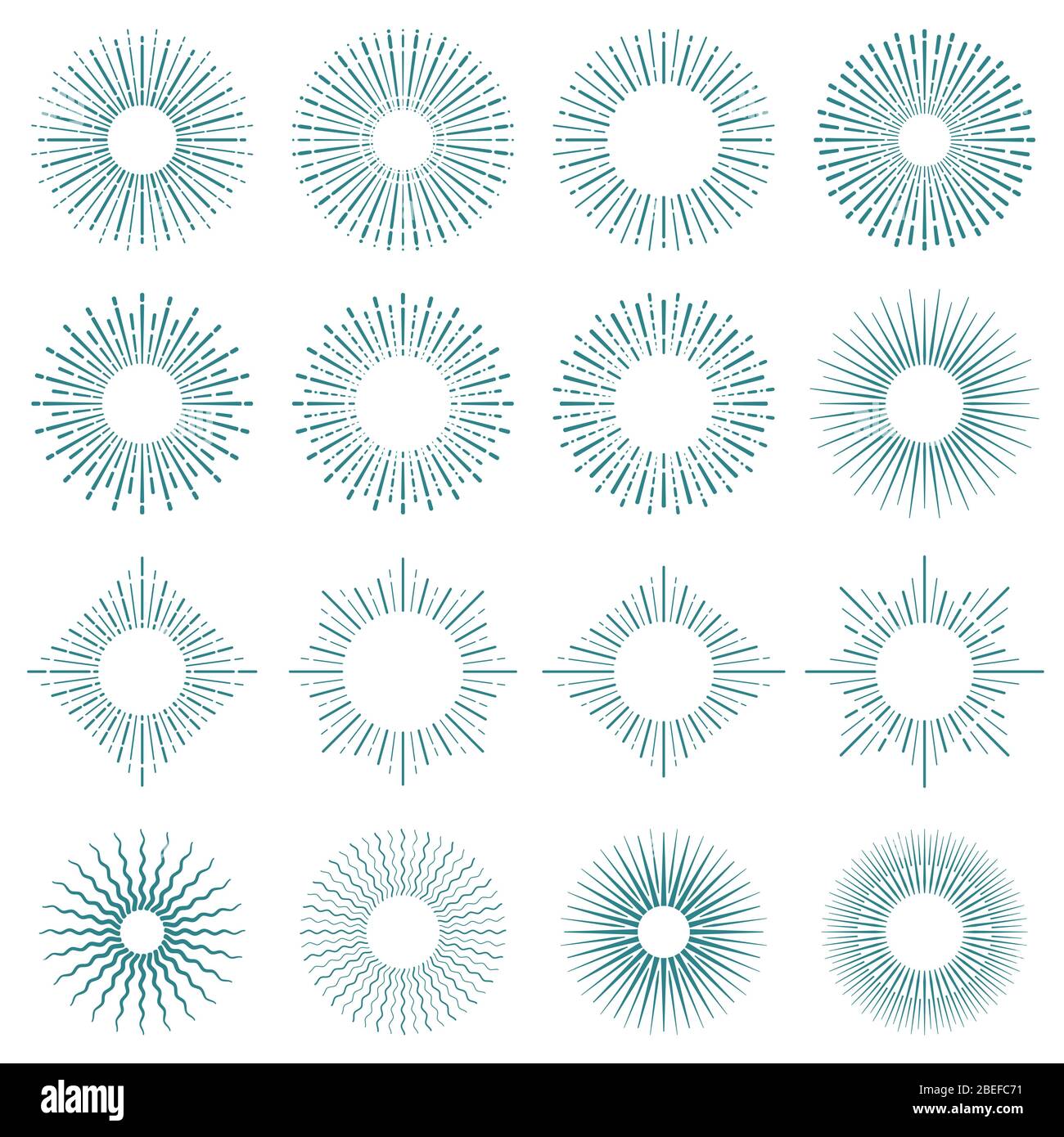 Set radial lines background Cut Out Stock Images & Pictures - Alamy