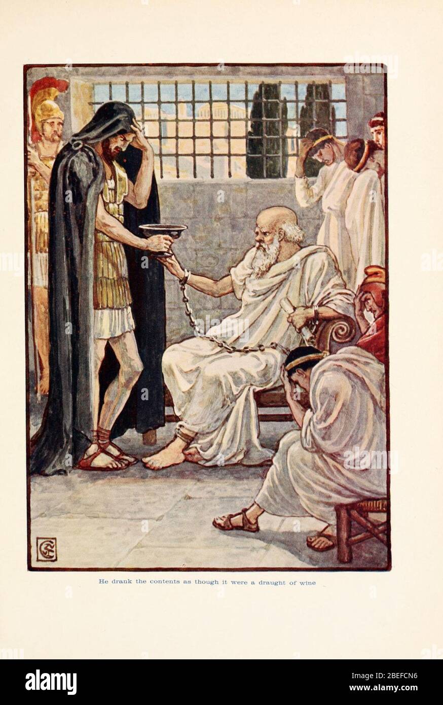 He drank the contents as though it were a draught of Wine Stock Photo ...