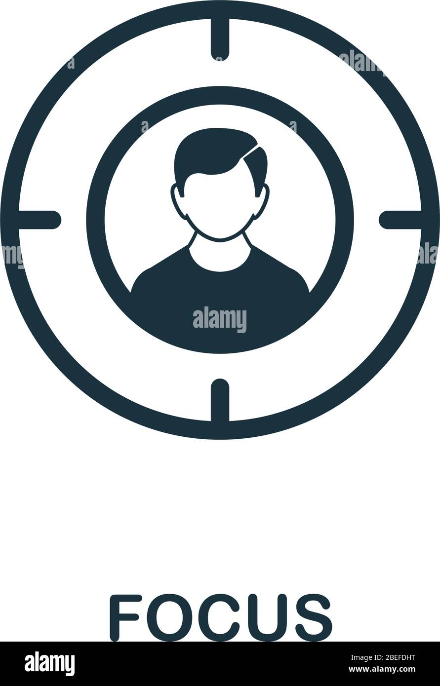 Focus icon. Simple element from consulting collection. Filled Focus ...