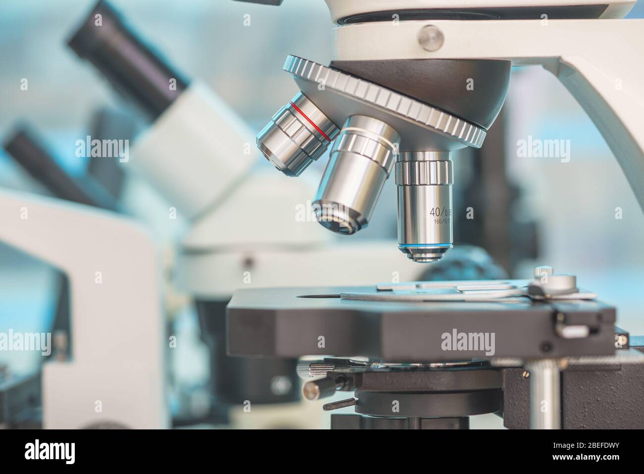 Scientific optical microscope in the laboratory Stock Photo - Alamy