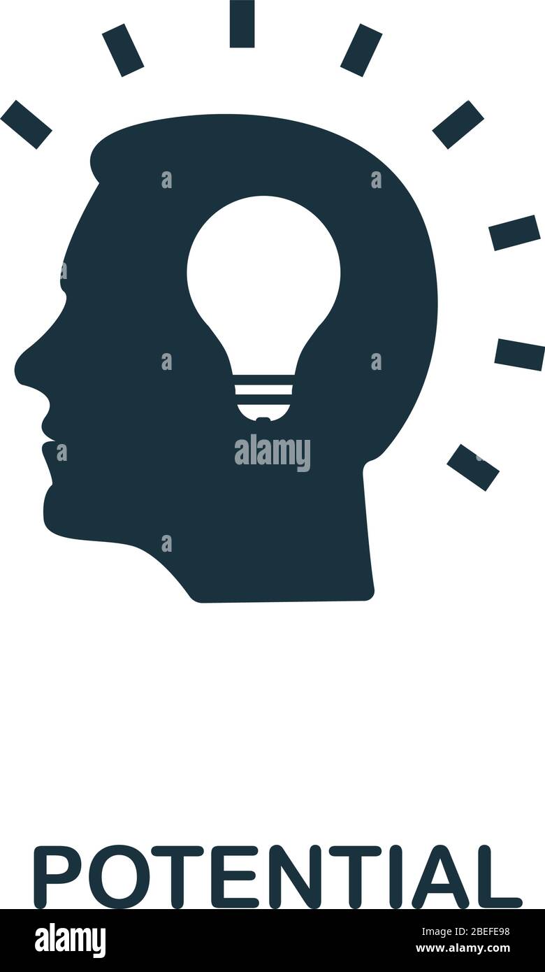 Potential icon. Simple element from consulting collection. Filled ...