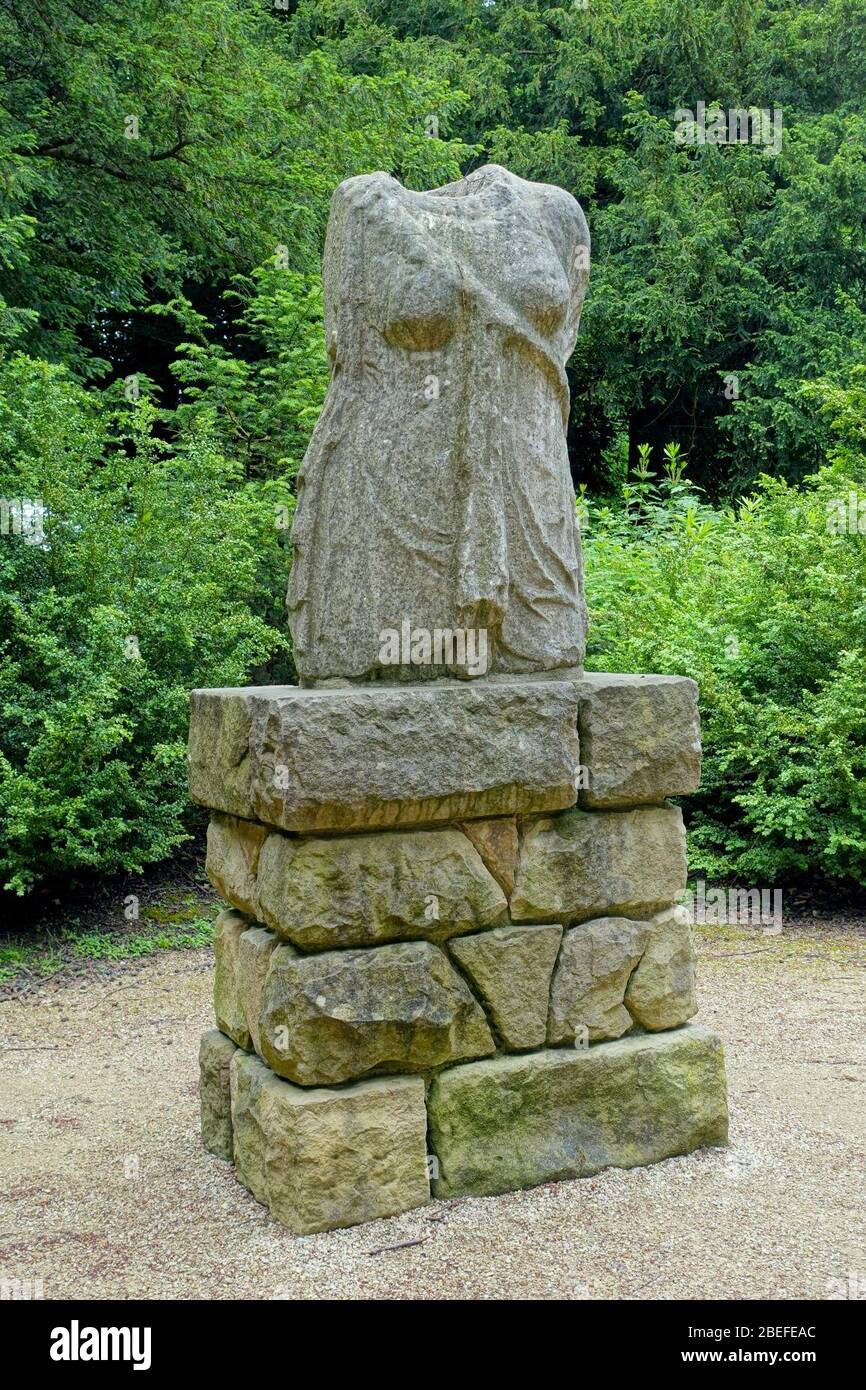 Headless statue - Studley Royal Park - North Yorkshire, England Stock ...