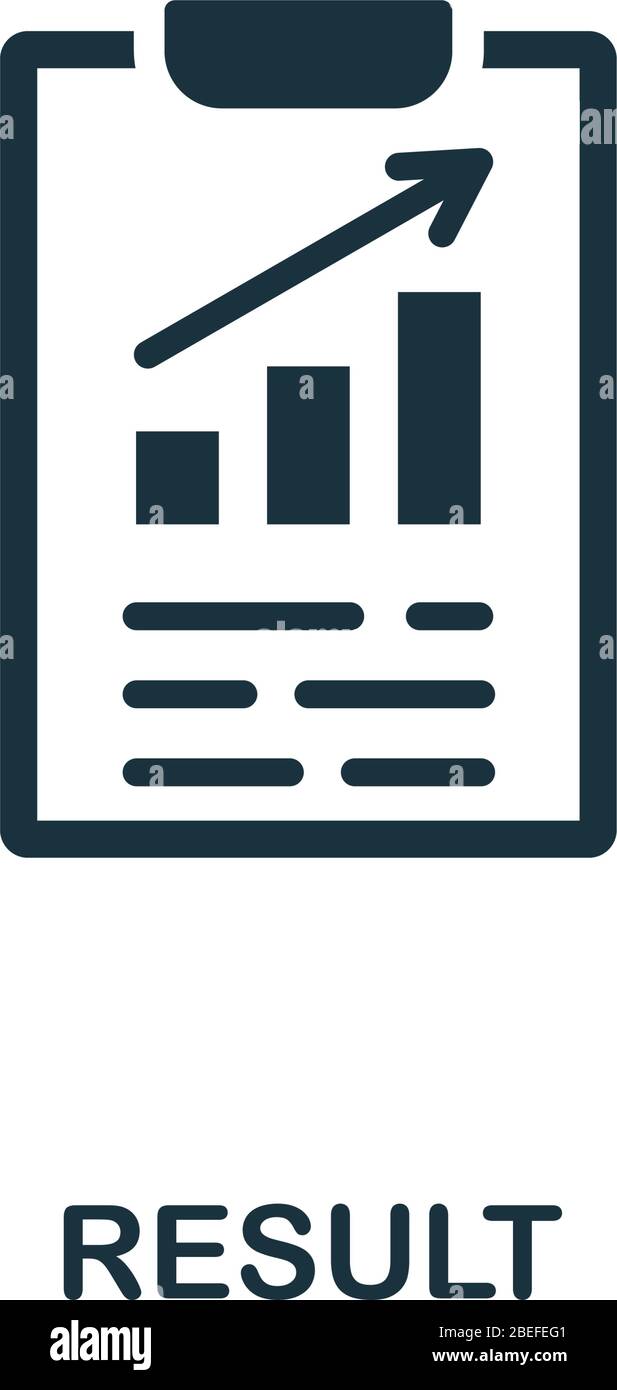 Result icon. Simple element from consulting collection. Filled Result ...