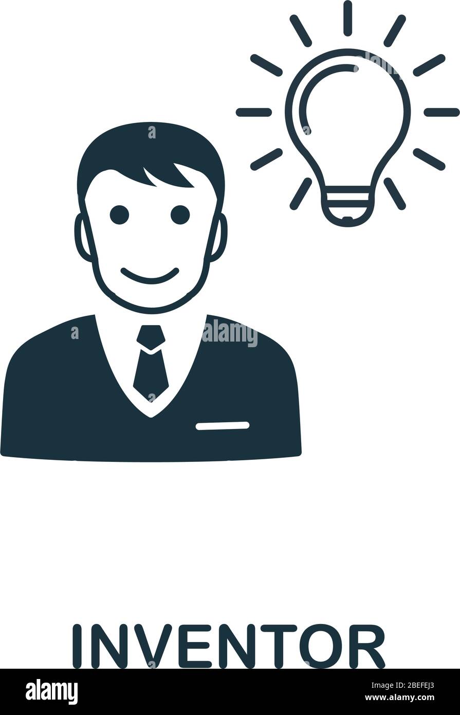 Inventor icon. Simple element from intellectual property collection ...