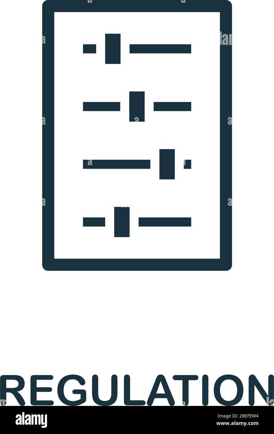 Regulation icon. Simple creative element. Filled Regulation icon for ...