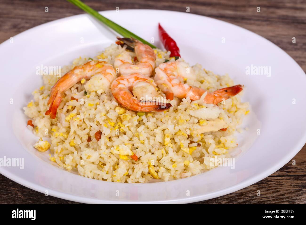 Thai style fried rice with prawn and egg Stock Photo - Alamy
