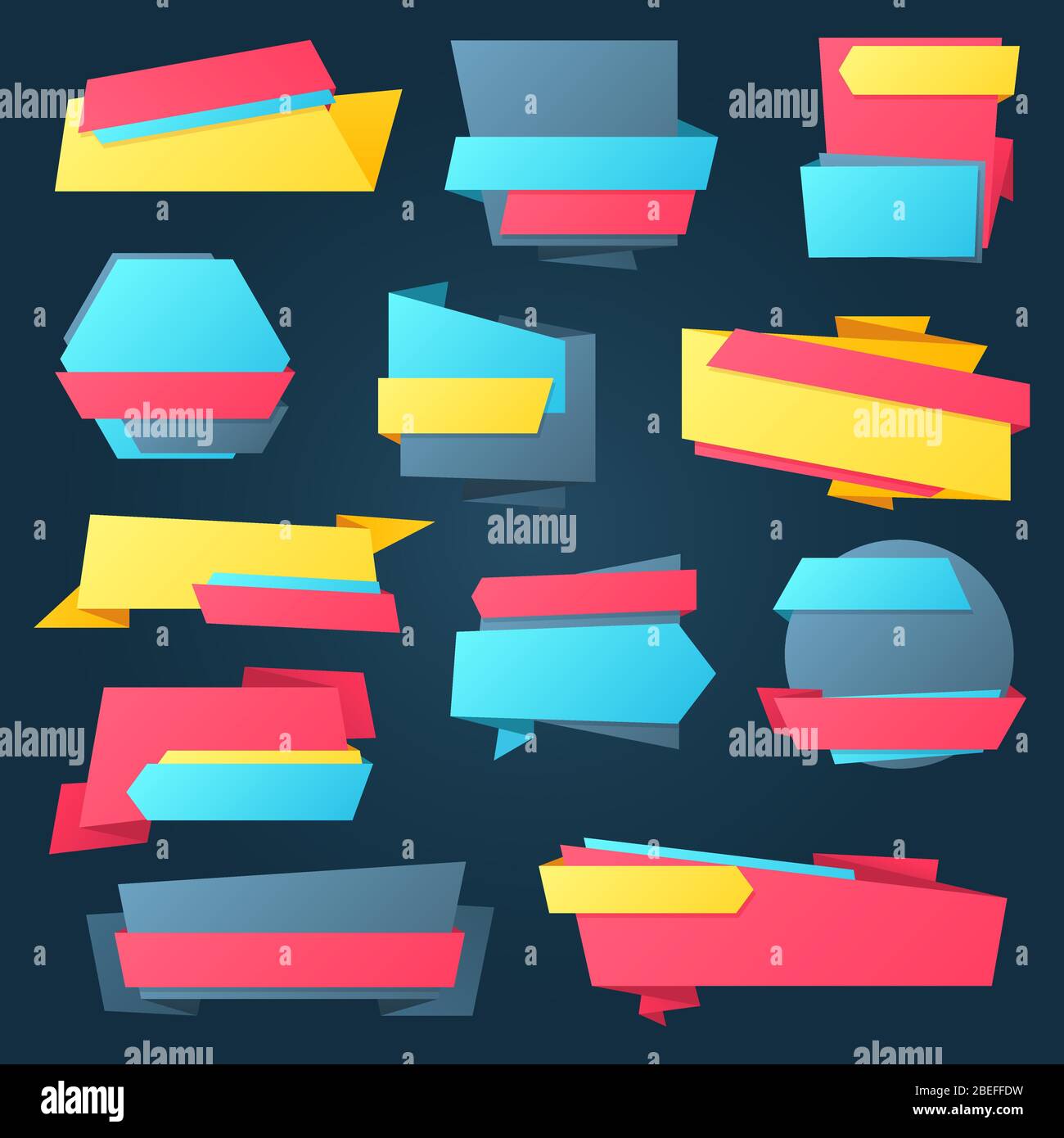 Set of Vector Colorful Banners Stock Vector Image & Art - Alamy