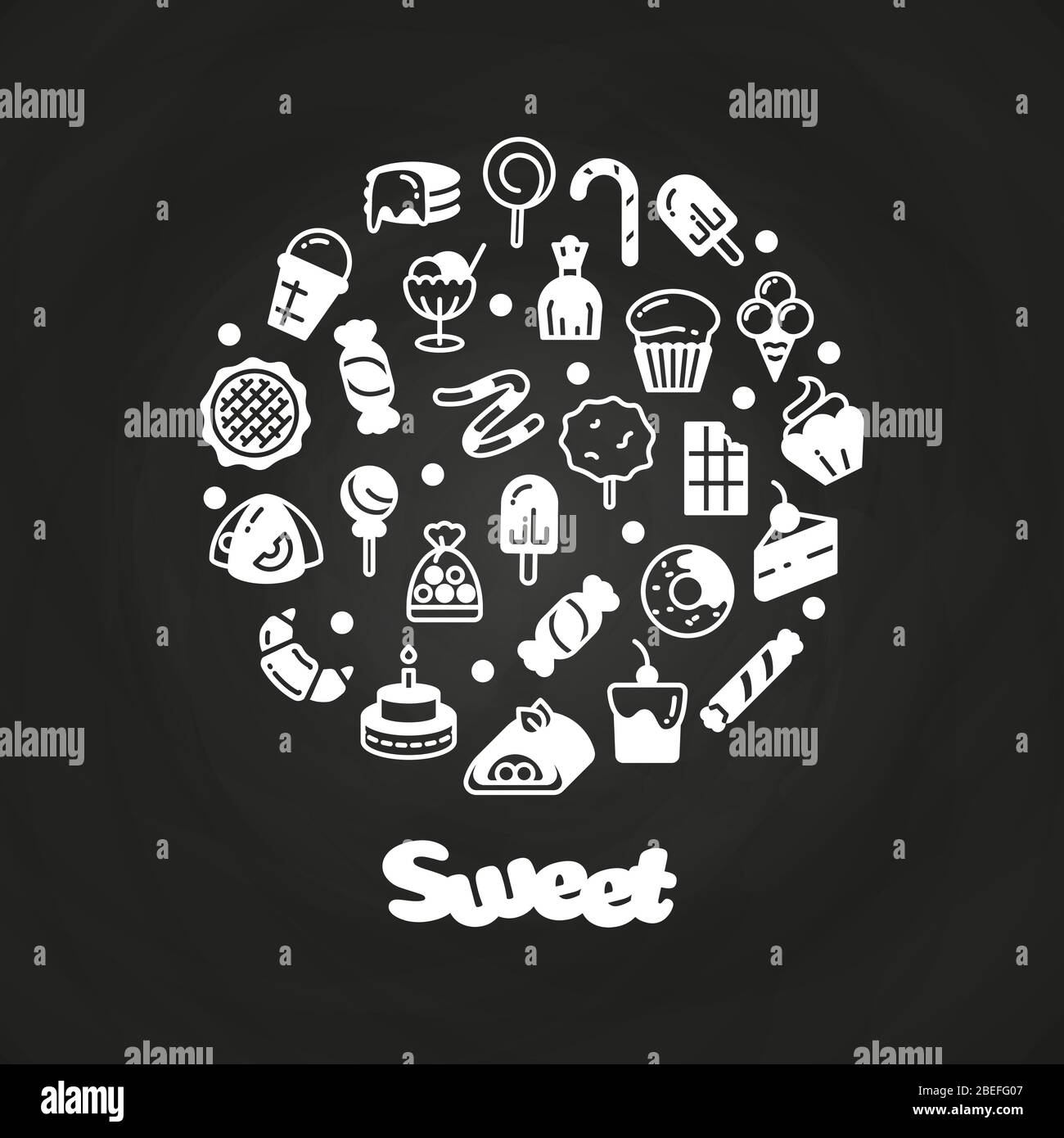 Hand candies dessert sweet Stock Vector Images - Alamy
