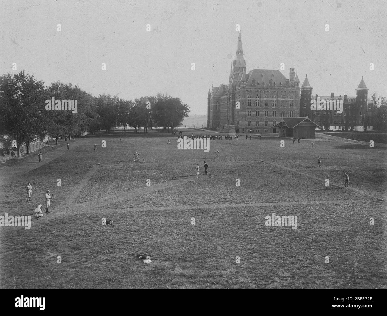 Healy Hall baseball field 1904 Stock Photo - Alamy